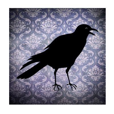 Damask Crow Halloween Wall Art | Grandin Road