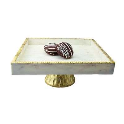 Square Marble Cake Stand | Grandin Road