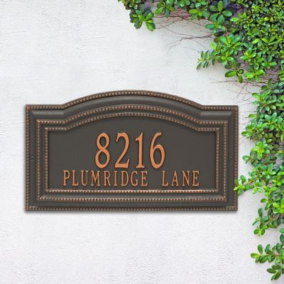 Cambridge Two Line Wall Address Plaque | Grandin Road