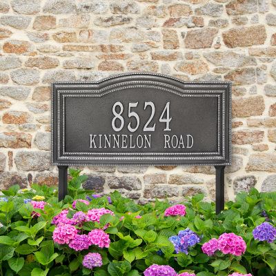 Large Cambridge Two Line Yard Address Plaque | Grandin Road