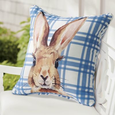 Watercolor Bunny Pillow | Grandin Road