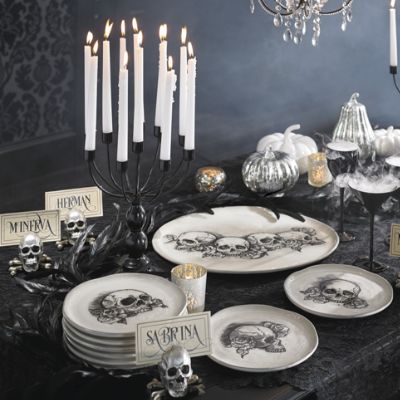 Sketched Skull Serving Pieces | Grandin Road