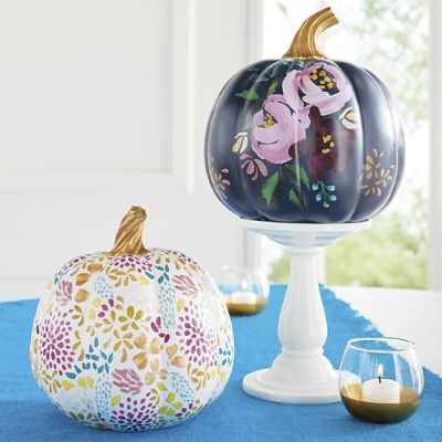 Designer Floral Pumpkins | Grandin Road
