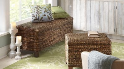 Solano Storage Bench and Ottoman | Grandin Road