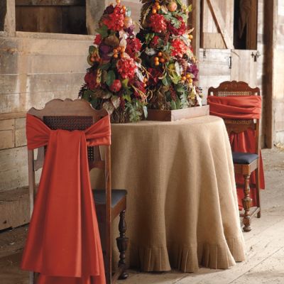 Natural Burlap Table Coverings | Grandin Road