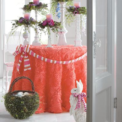 Chiffon Soutache Rose Table Linens | Grandin Road