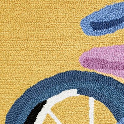 Blossom Bike Hooked Door Mat | Grandin Road