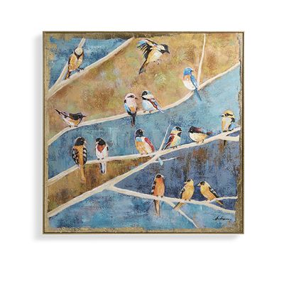 Bevy of Birds Framed Canvas Wall Art | Grandin Road